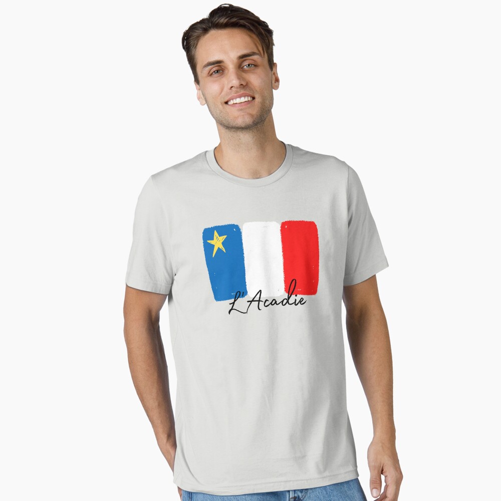 "Acadian Flag (Painted Style with French "L'Acadie" text)" Sticker for ...