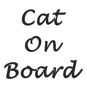 "Cat On Board" Sticker for Sale by superchele | Redbubble