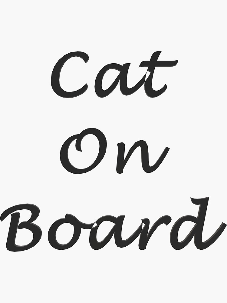 "Cat On Board" Sticker for Sale by superchele | Redbubble