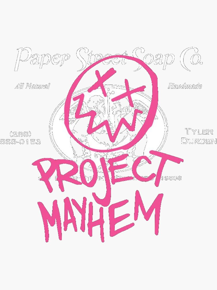 "PROJECT MAYHEM" Sticker for Sale by Irvingrena | Redbubble