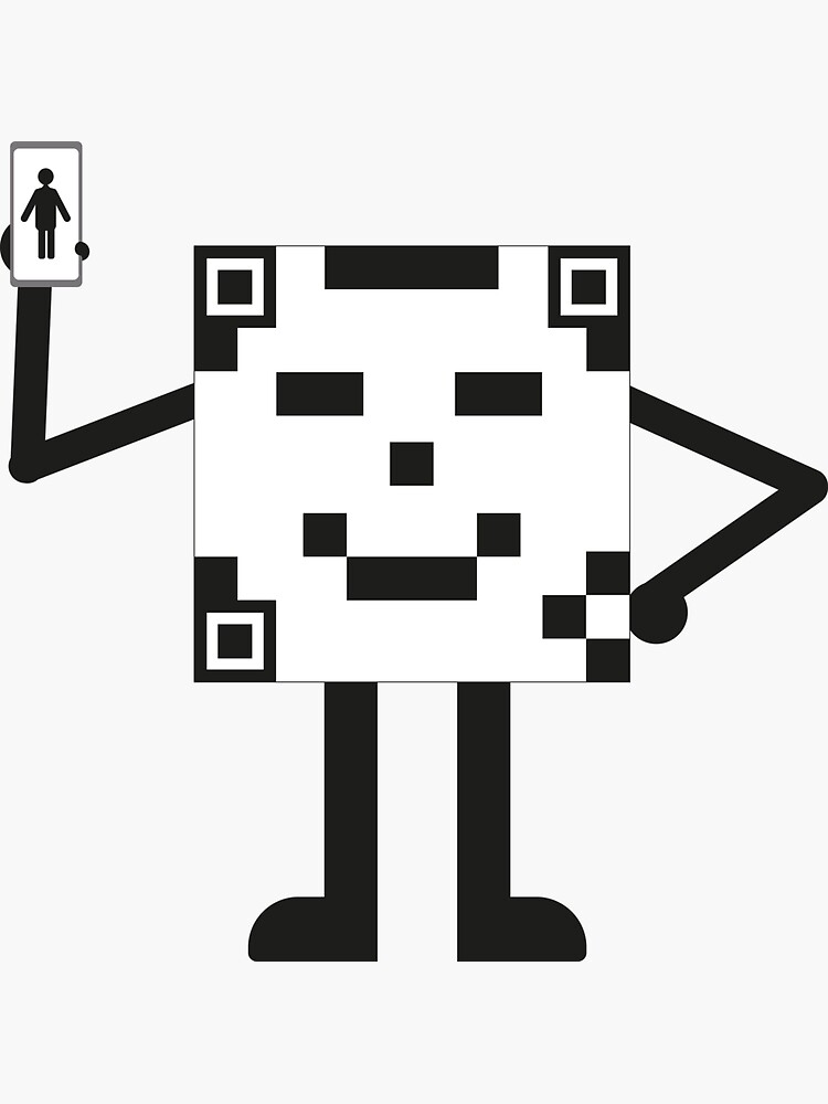 "QR CODE absurd icon" Sticker for Sale by DarimaTara | Redbubble