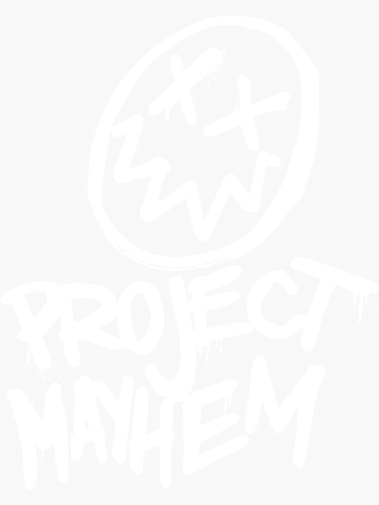 "PROJECT MAYHEM" Sticker by Irvingrena | Redbubble