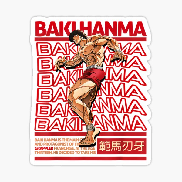"BAKI HANMA -HERO" Sticker by minafayez | Redbubble