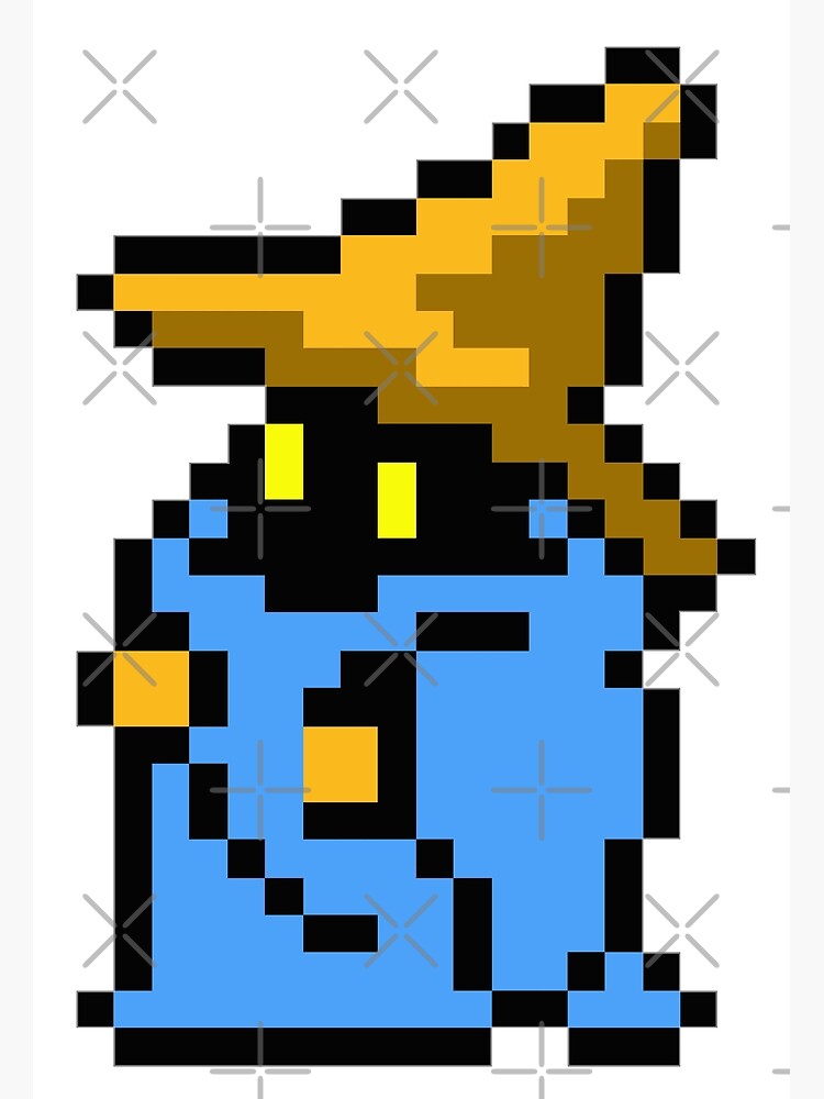 "Black Mage Pixel Art" Art Print for Sale by BlankSpacePub | Redbubble