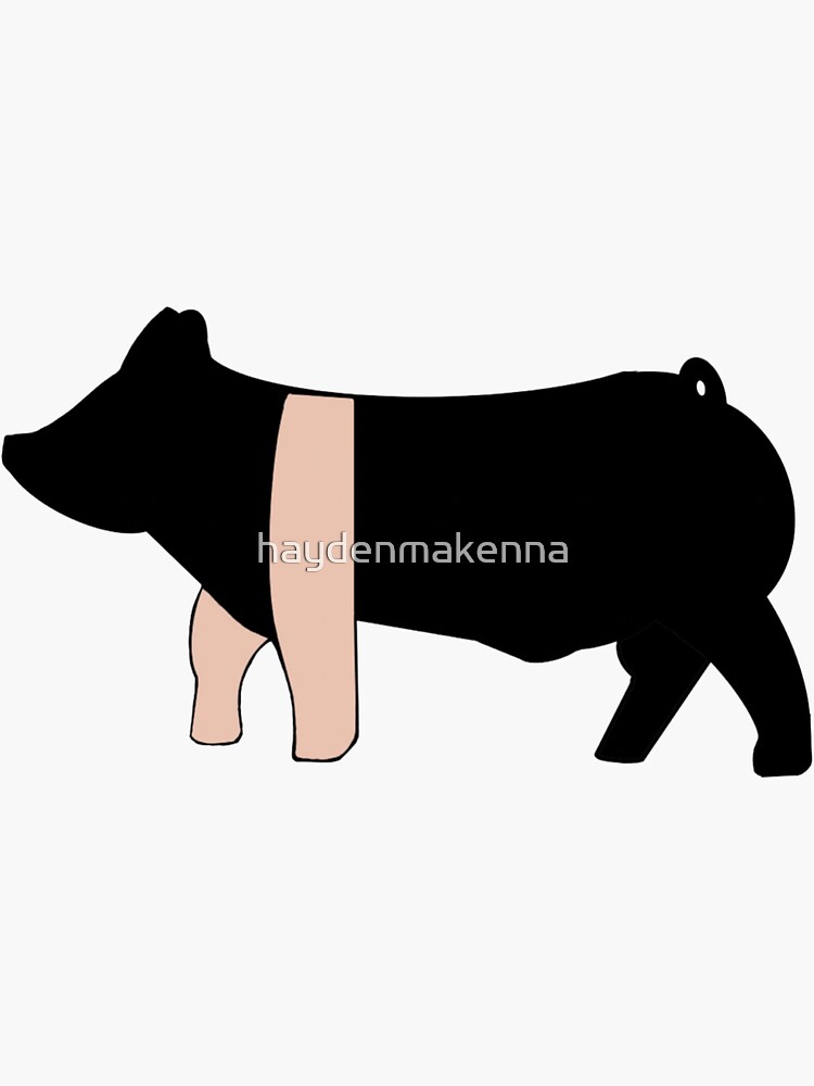 "SHOW PIG" Sticker for Sale by haydenmakenna | Redbubble