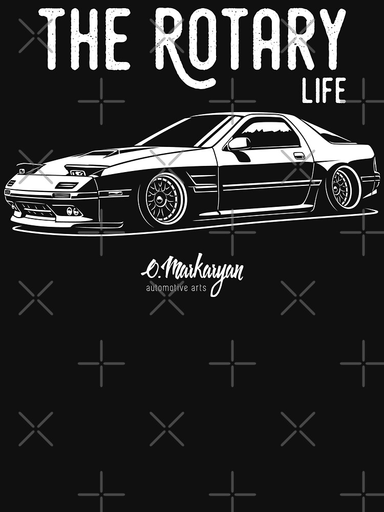 "RX7 FC3S. Rotary Life" T-shirt for Sale by OlegMarkaryan | Redbubble ...