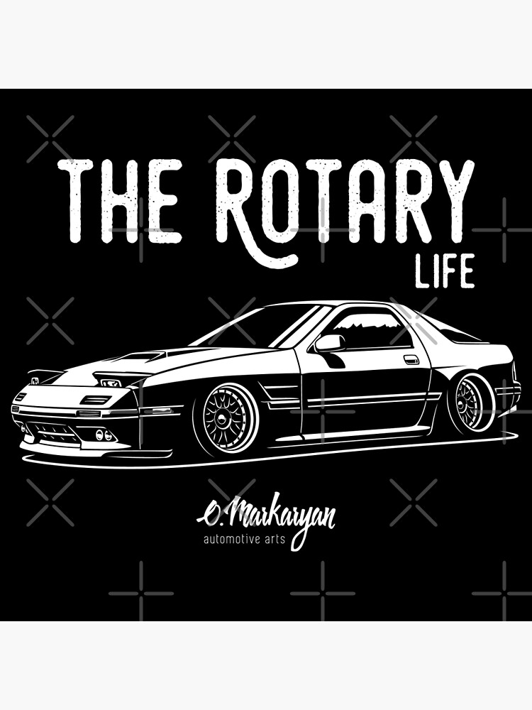 "RX7 FC3S. Rotary Life" Poster by OlegMarkaryan | Redbubble