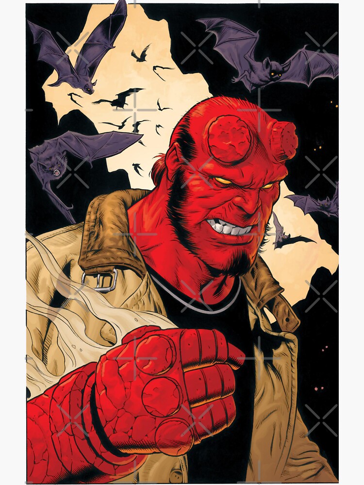 "hellboy,bat,cave,pin-up red, dark horse, mike mignola, comic, hell ...