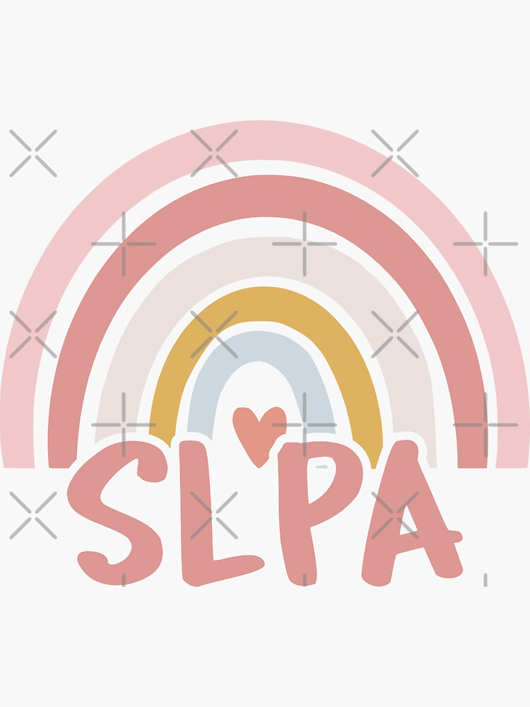 "SLPA Therapy IV - Boho Rainbow" Sticker by lemon-pepper | Redbubble
