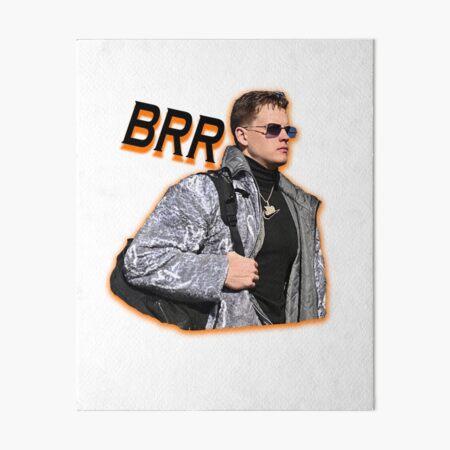 "Joe Burrow Brr Necklace Glasses Bengals" Art Board Print by DanalMed ...
