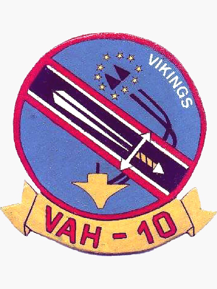 "VAH-10 HEAVY ATTACK SQUADRON STORE" Sticker for Sale by militarygifts ...