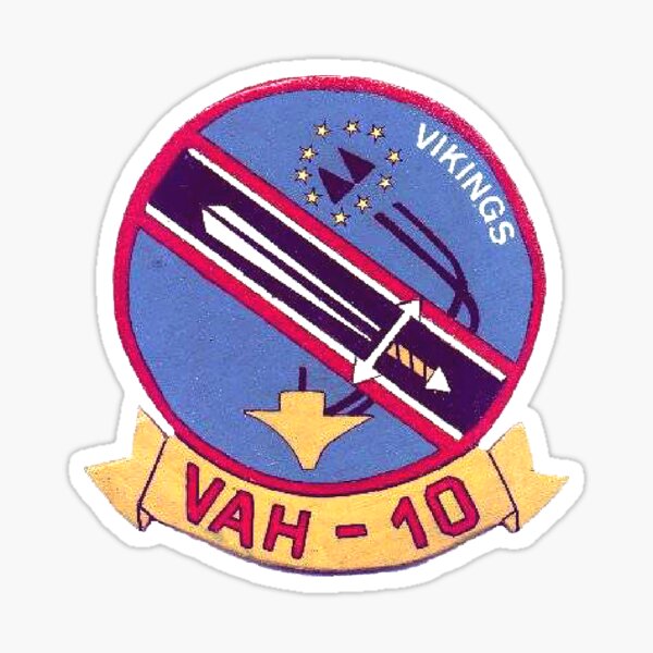 "VAH-10 HEAVY ATTACK SQUADRON STORE" Sticker for Sale by militarygifts ...