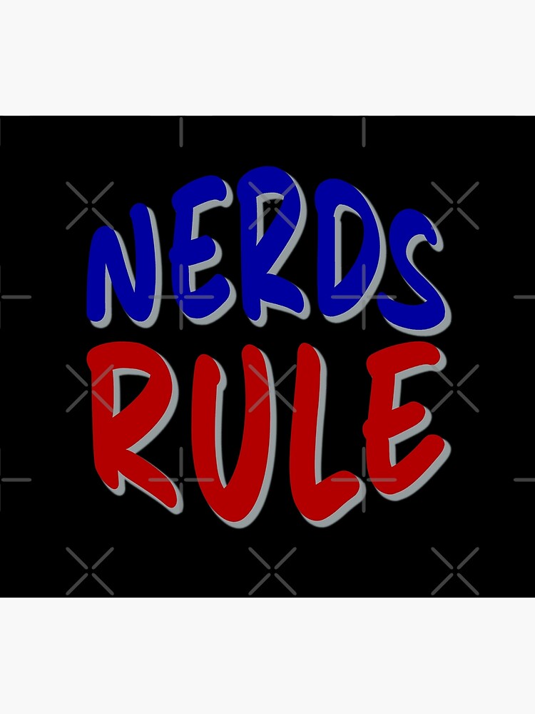 "Nerds Rule funny logo colored font" Poster for Sale by NerdnGeekshop ...
