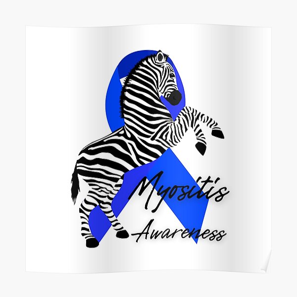 "Myositis Awareness Ribbon" Poster for Sale by ElleHazlett | Redbubble