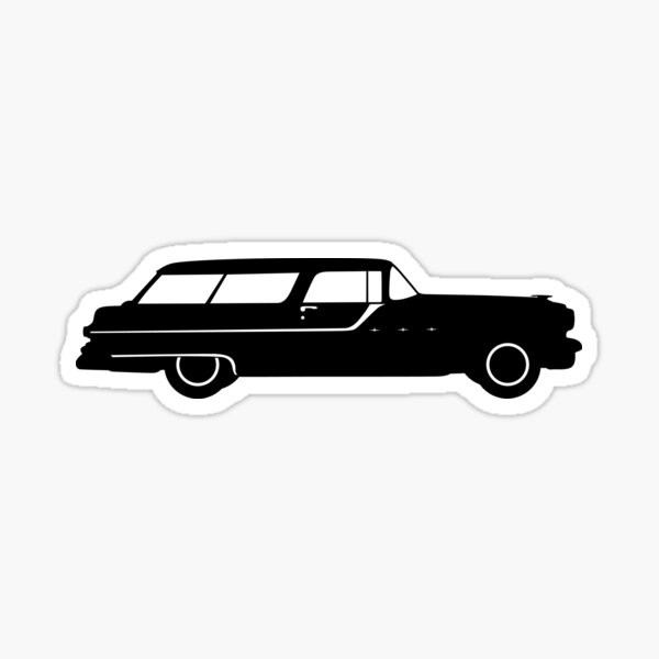 "1955 Pontiac Safari Station Wagon" Sticker for Sale by SandpiperDesign ...