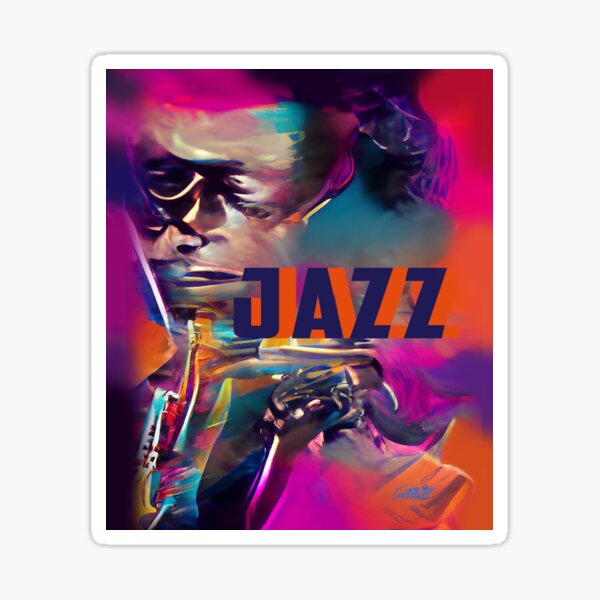 "Jazz Music Poster Art - Jazz Club - Jazz" Sticker for Sale by ...