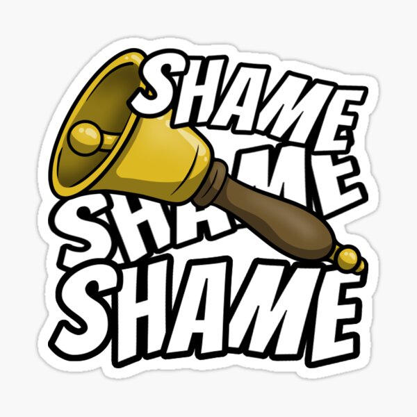 "Shame Bell" Sticker for Sale by BizzarBox | Redbubble