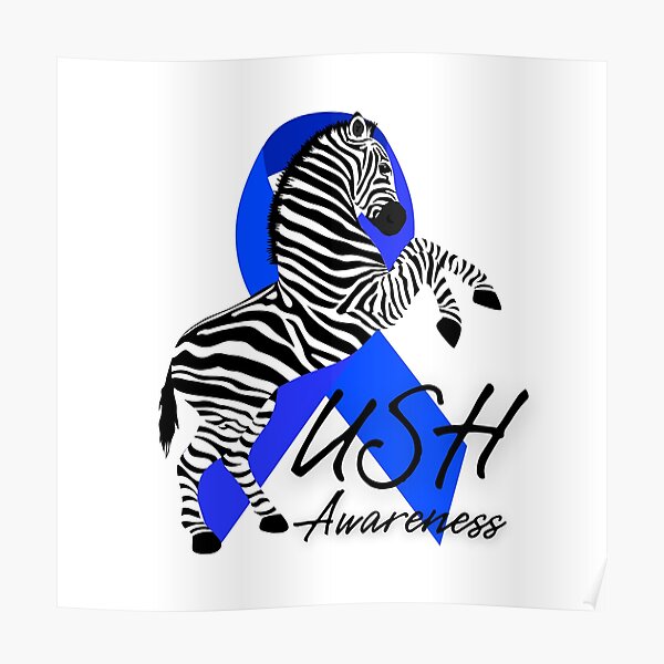 "Usher Syndrome Awareness Ribbon" Poster for Sale by ElleHazlett ...