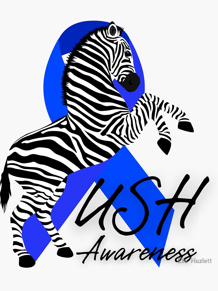 "Usher Syndrome Awareness Ribbon" Sticker for Sale by ElleHazlett ...