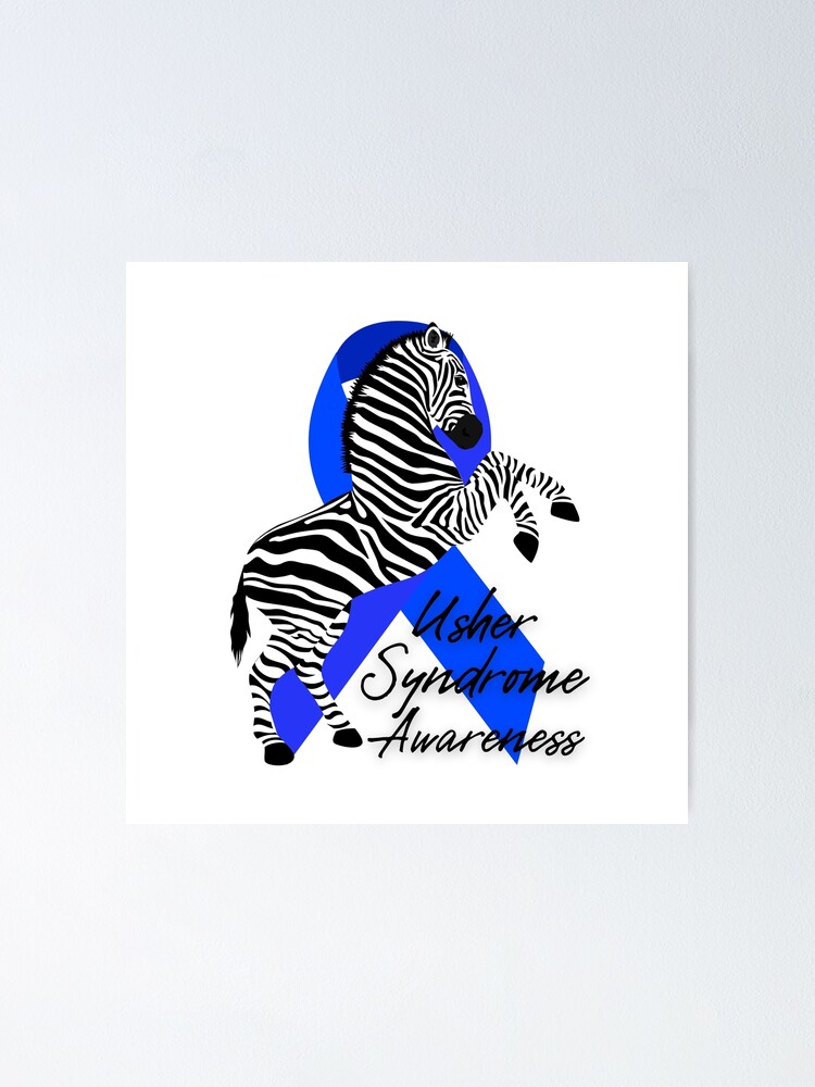 "Usher Syndrome Awareness Ribbon" Poster for Sale by ElleHazlett ...