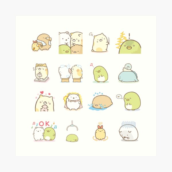 "Sumikko gurashi, Kawaii sumikkogurashi Pack" Art Print for Sale by ...
