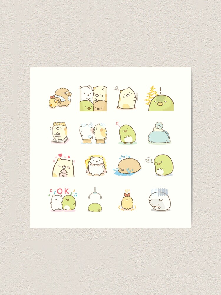 "Sumikko gurashi, Kawaii sumikkogurashi Pack" Art Print for Sale by ...
