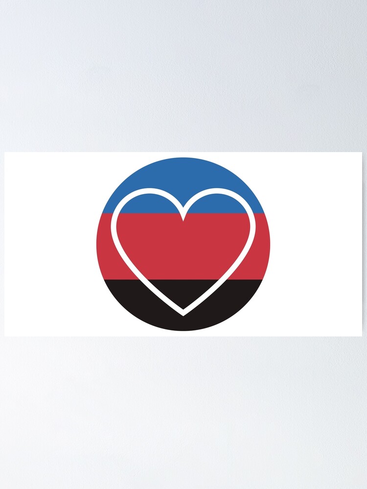 "Heart Polyamorous Flag" Poster for Sale by TaniaRays | Redbubble
