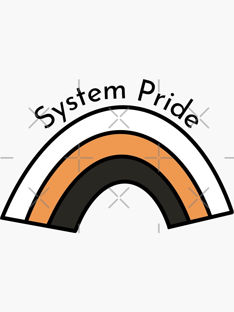 "DID/OSDD System Pride Rainbow" Sticker by Me-but-Plural | Redbubble