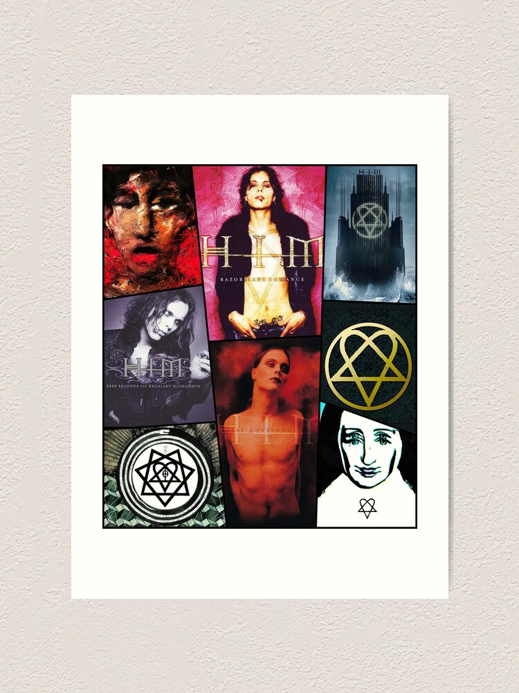 "Him Band Album Cover Collage Heartagram Ville Valo Cover" Art Print ...