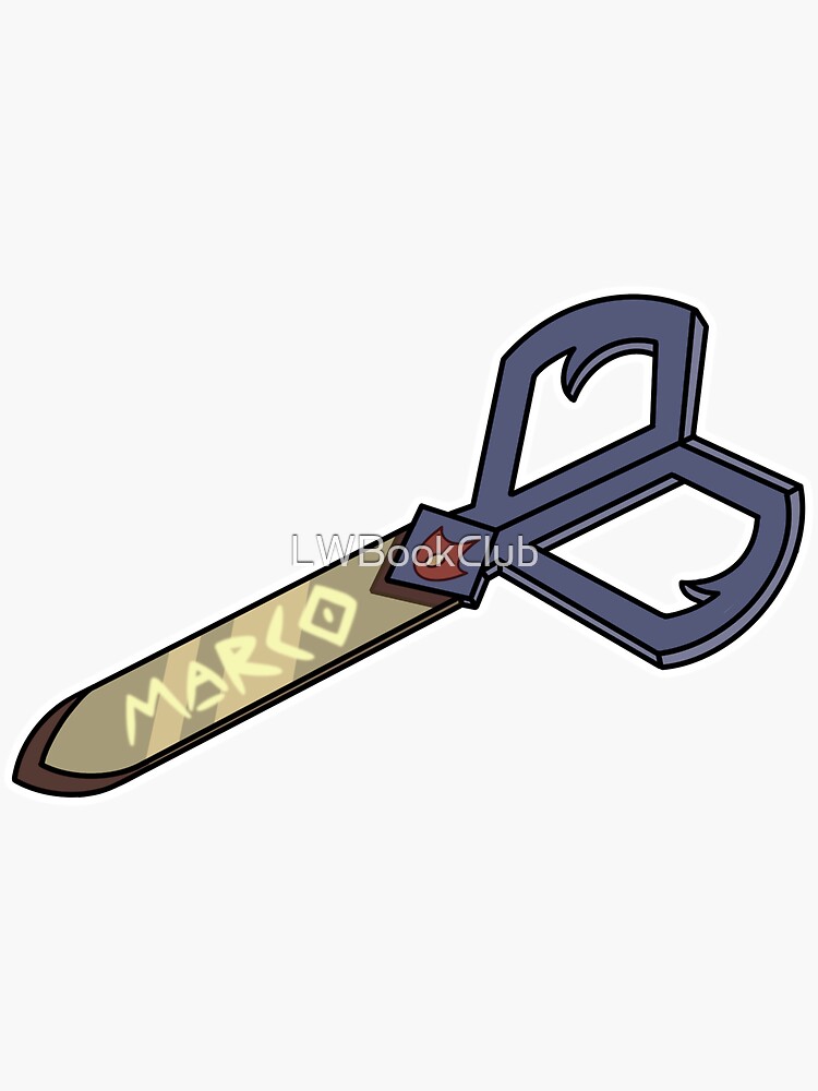 "Marco’s Dimensional Scissors" Sticker for Sale by LWBookClub | Redbubble