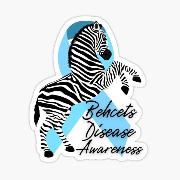 "Behcets Disease Awareness Ribbon" Sticker by ElleHazlett | Redbubble