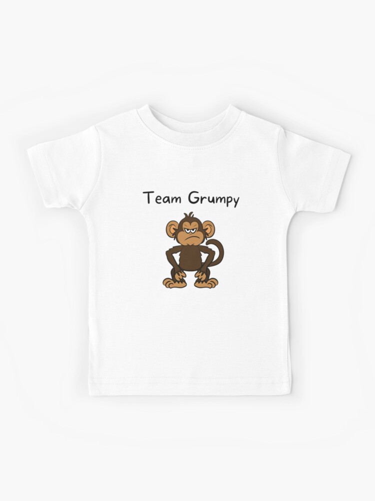 "Team Grumpy - Monkey Cartoon Drawing" Kids T-Shirt for Sale by ...
