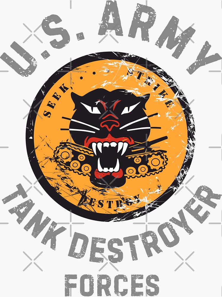 "US Army Tank Destroyer Forces" Sticker by FAawRay | Redbubble
