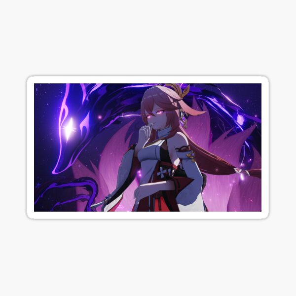 "Genshin Impact №99 Yae Miko" Sticker for Sale by MikadoMur | Redbubble