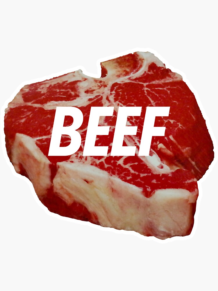 "Beef BEEF" Sticker by ElectricPopSpot | Redbubble