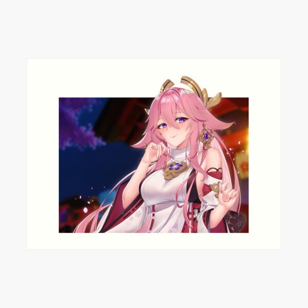 "Genshin Impact №101 Yae Miko" Art Print for Sale by MikadoMur | Redbubble