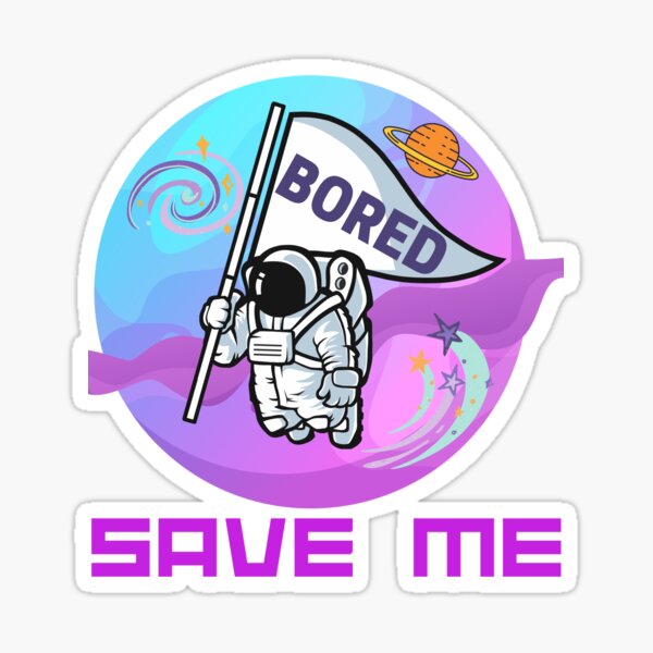 "Bored Spaceman Astronaut " Sticker by mattades | Redbubble