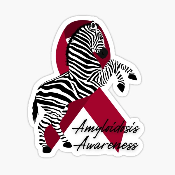 "Amyloidosis Awareness Ribbon" Sticker for Sale by ElleHazlett | Redbubble