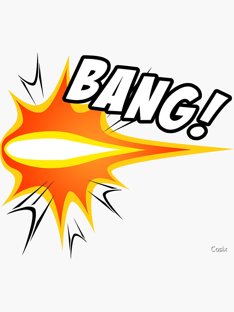 "Comic Sound Effect - BANG!" Sticker for Sale by Cosix | Redbubble