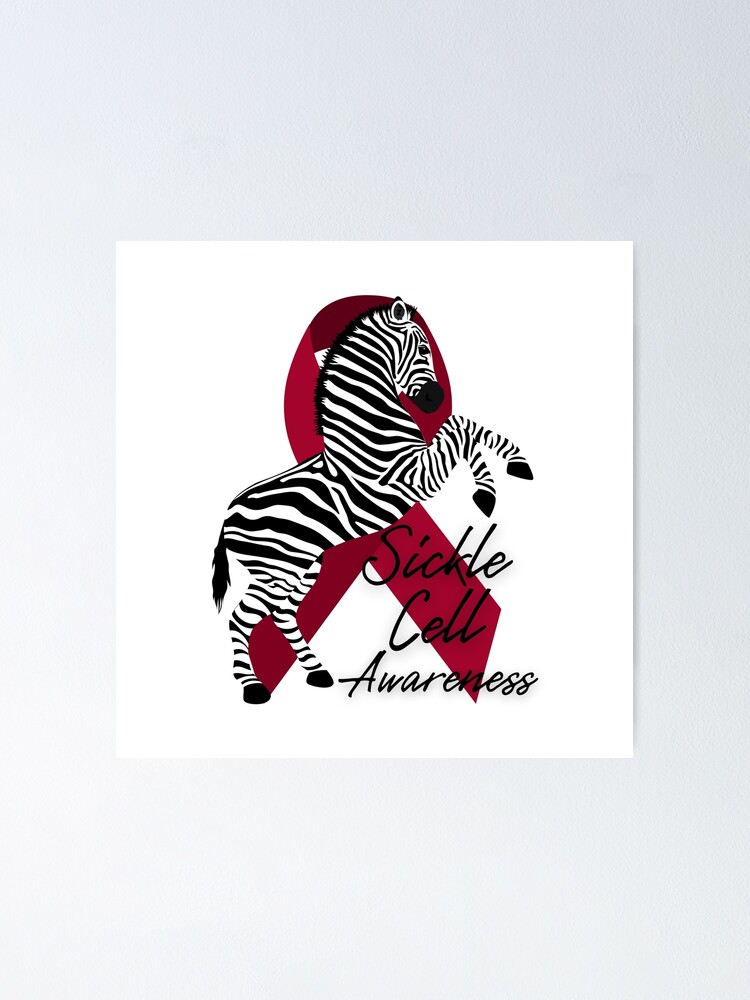 "Sickle Cell Anemia Awareness Ribbon" Poster for Sale by ElleHazlett ...