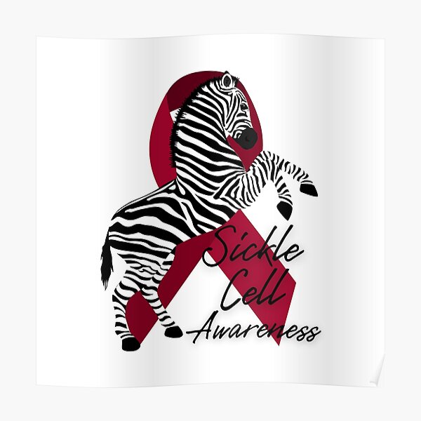"Sickle Cell Anemia Awareness Ribbon" Poster for Sale by ElleHazlett ...