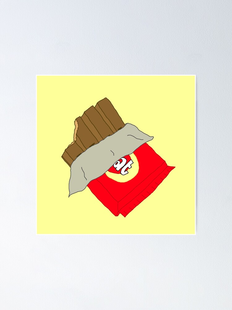 "kit kat with bite taken out" Poster by Bemi7 | Redbubble