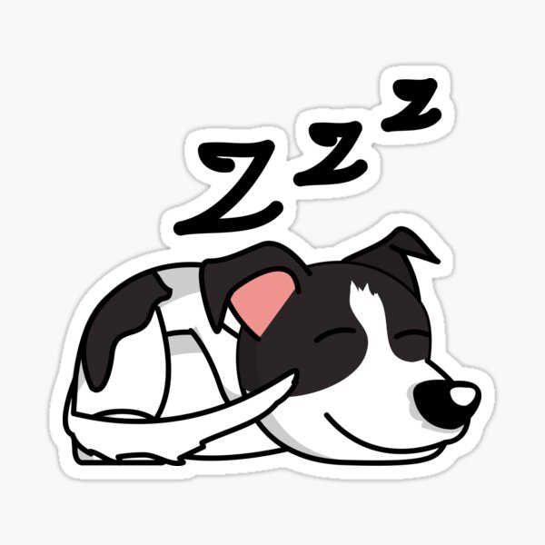 "Cute animal sleeping dog" Sticker by Cuteeeeeee | Redbubble