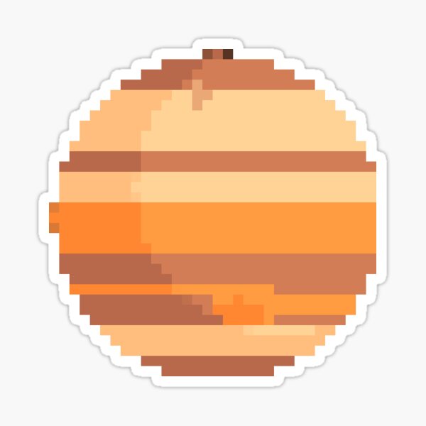 "Pixel Jupiter" Sticker by PixelPanther | Redbubble