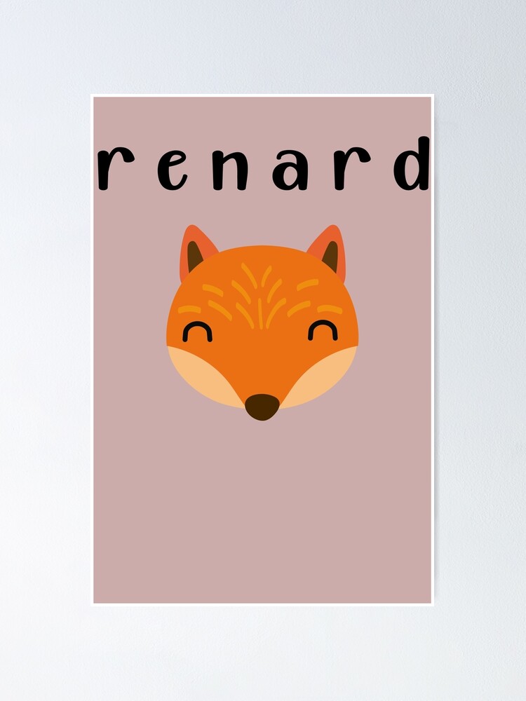 "renard cute fox" Poster for Sale by PSteinDesign | Redbubble