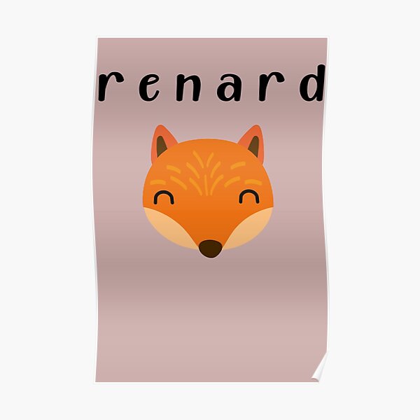 "renard cute fox" Poster for Sale by PSteinDesign | Redbubble
