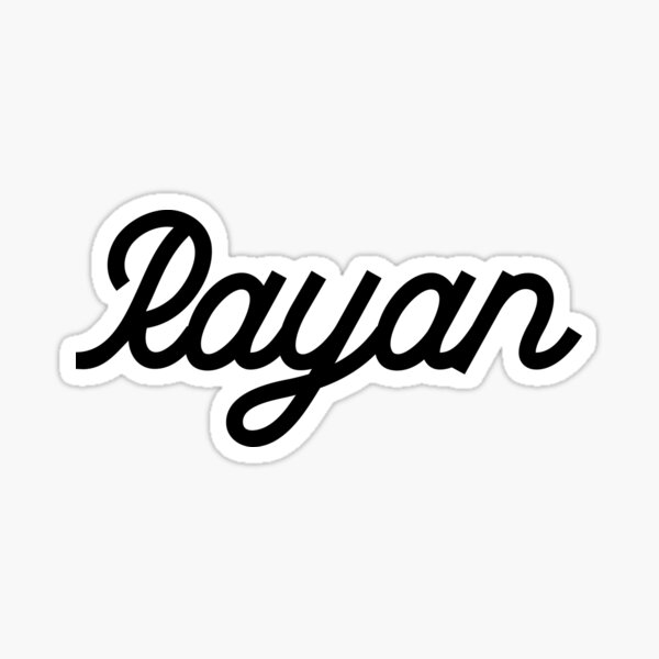 "RAYAN" Sticker by Pexxaa | Redbubble