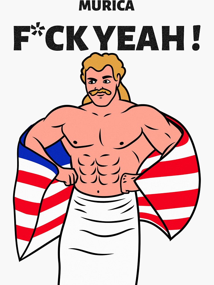 "mullet murica guy" Sticker by x12s | Redbubble