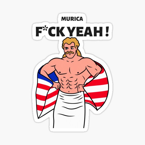 "mullet murica guy" Sticker by x12s | Redbubble