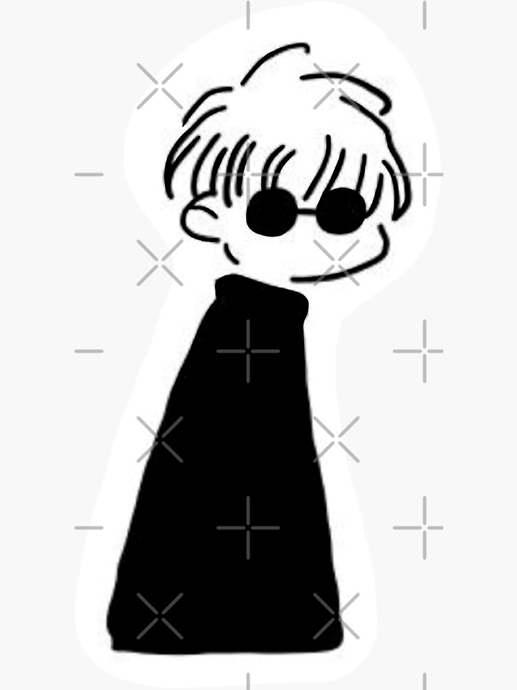 "gojo doodle" Sticker by urbanstickers | Redbubble